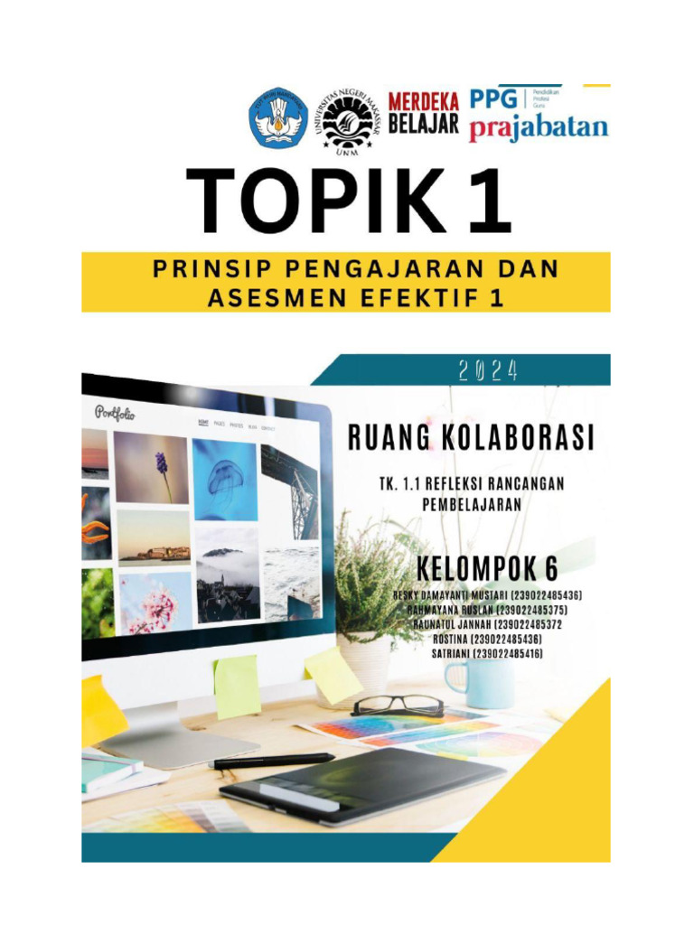Tugas Kelompok 6 TK 1.1 Refleksi Rancangan Pembelajaran | PDF