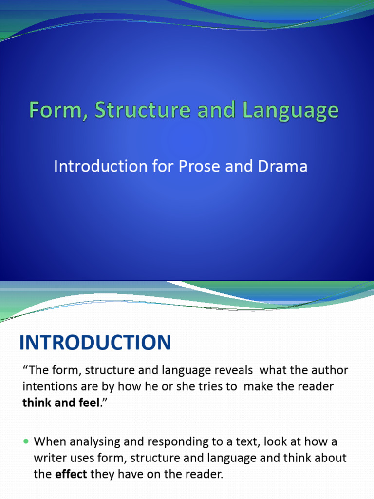 Introduction For Prose and Drama | PDF
