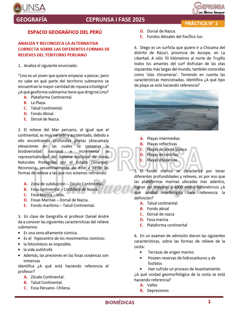 Práctica 1 - Geografía | PDF