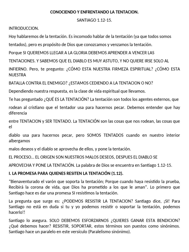 Vence la Tentación: Guía Espiritual | PDF | Pecado | Tentación