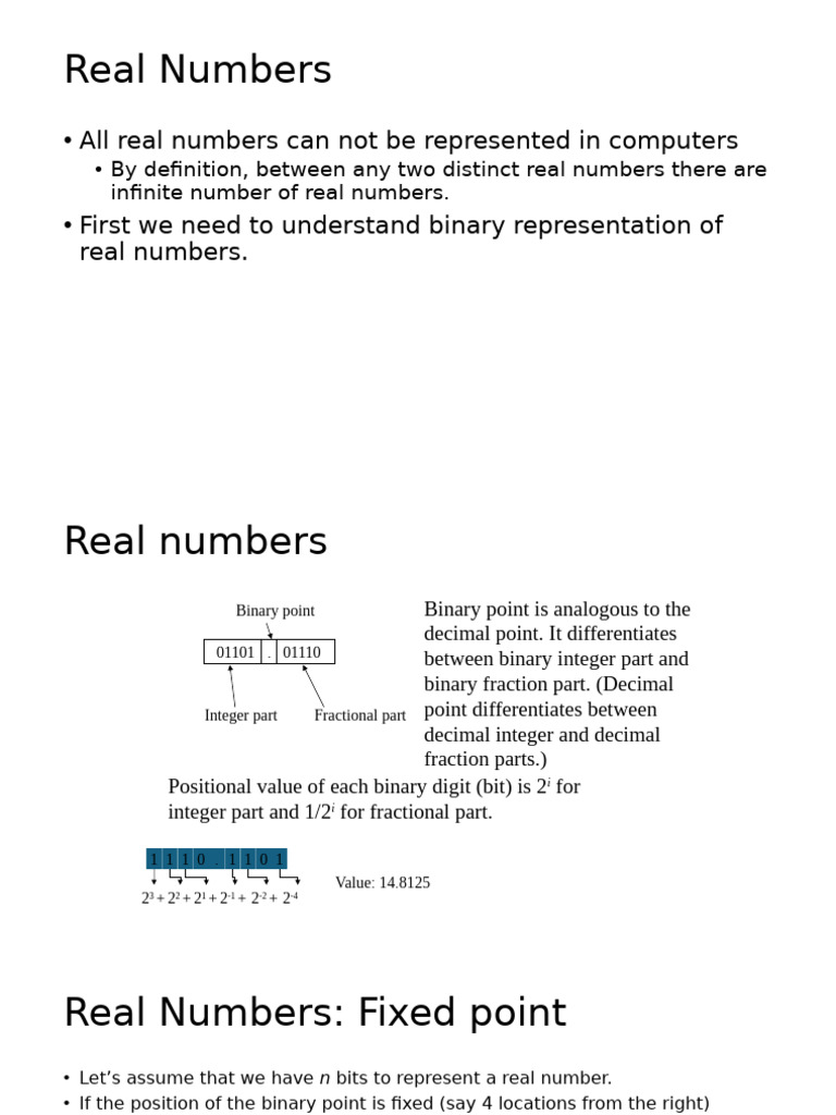 Number Representation 2 - Real Numbers | PDF