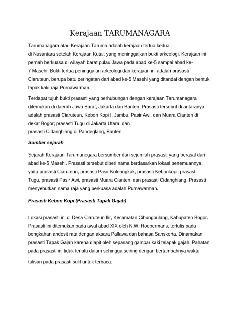 TARUMANAGARA | PDF