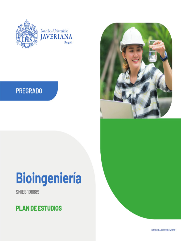 Plan de Estudios - Bioingenieria (Pregrado) | PDF