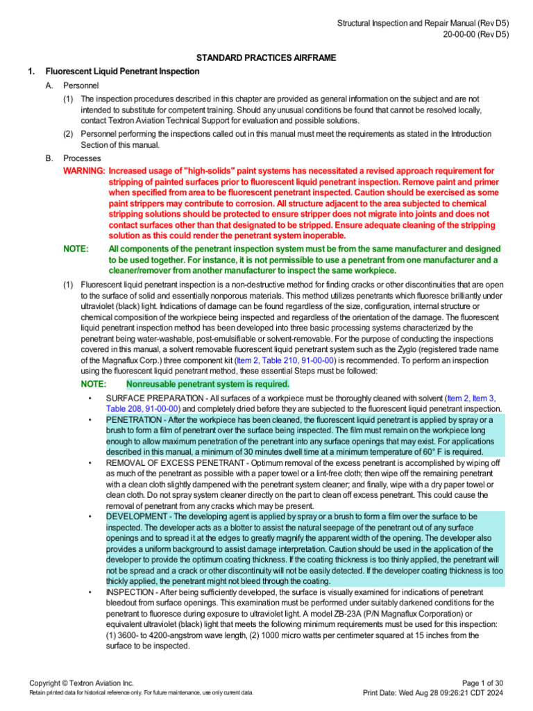 Sirm 20-00-00 - Standard Practices Airframe | PDF