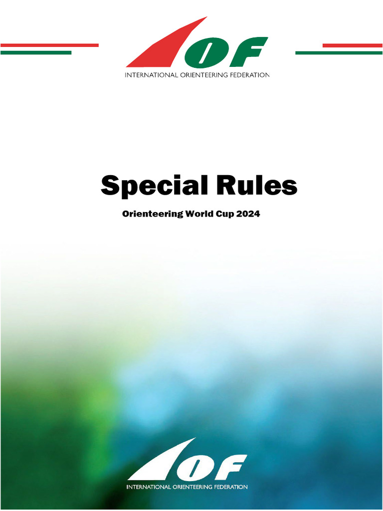 IOF Orienteering World Cup 2024 Special Rules v22 - Feb - 2024 | PDF ...