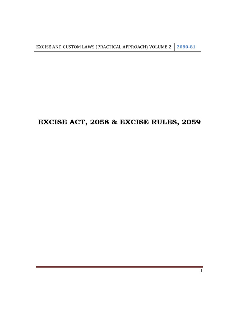 Excise Duty Calculation Guide 2080-81 | PDF | Excise | Finance & Money ...