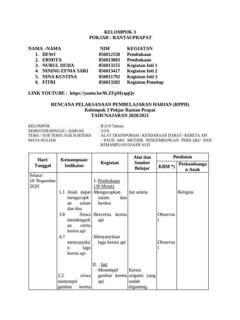 TT3 Kelompok 3 RPPH Metode Pengembangan Perilaku Dan Kemampuan Dasar ...