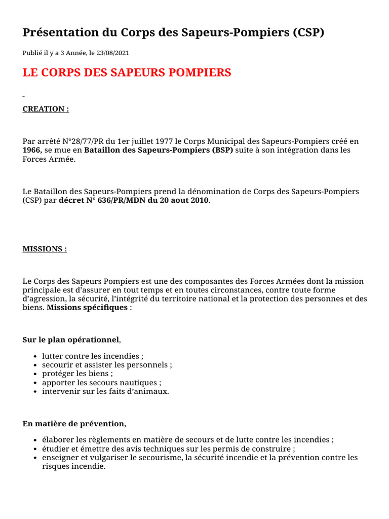 Pompier | PDF