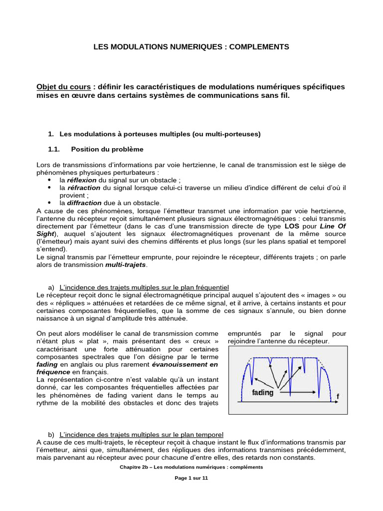 Chap2b Complement Modulations Numeriques | PDF