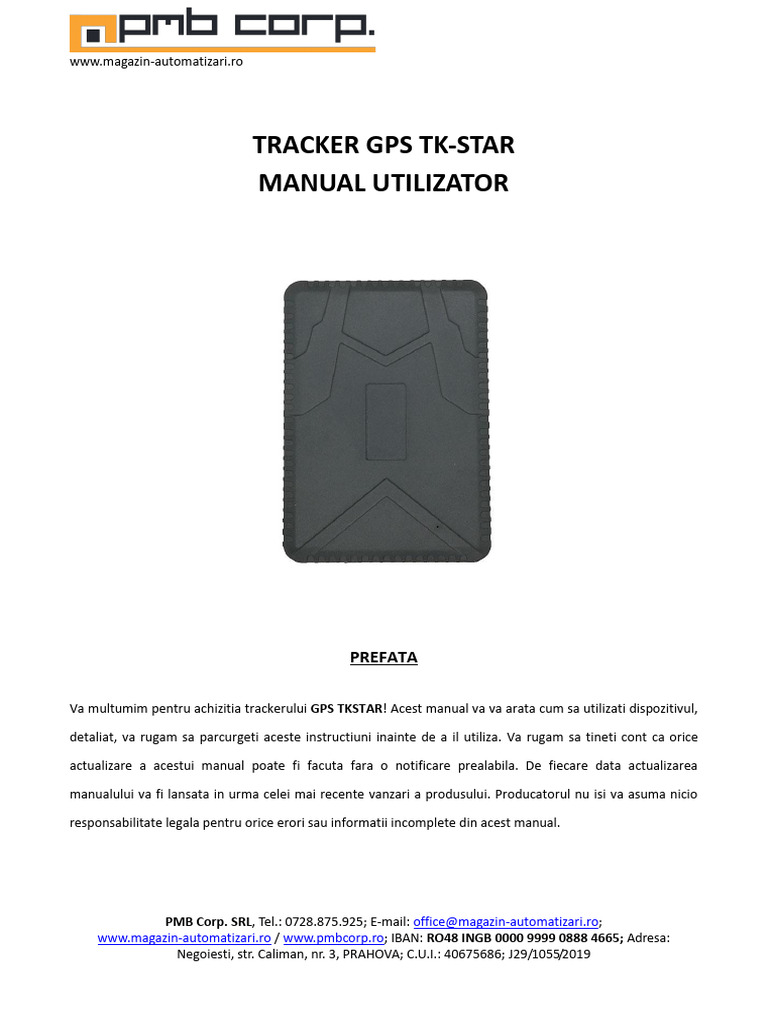 Instructiuni Tracker GPS TKSTAR | PDF