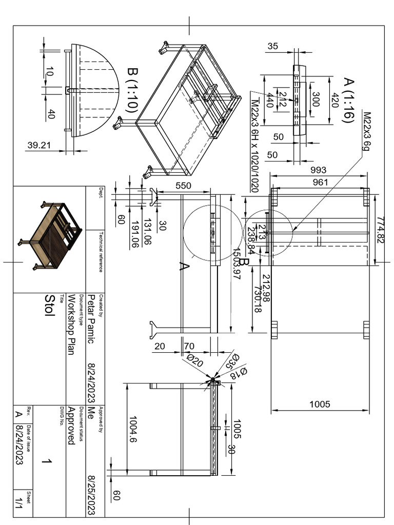 Stol Workshop Plan DM | PDF