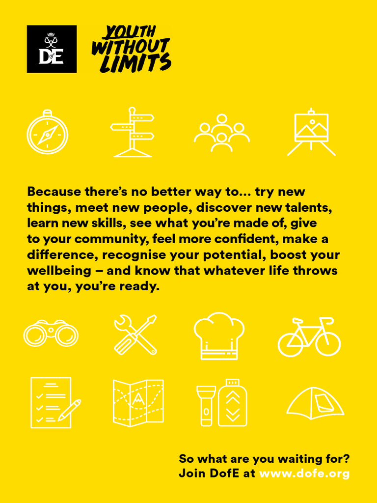 DofE Recruitment Poster A4 Icons | PDF