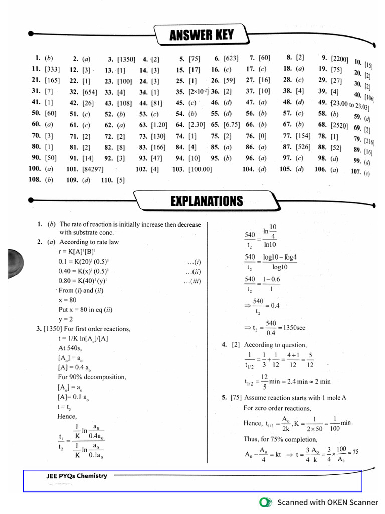 Sol Chemical Kinetics | PDF