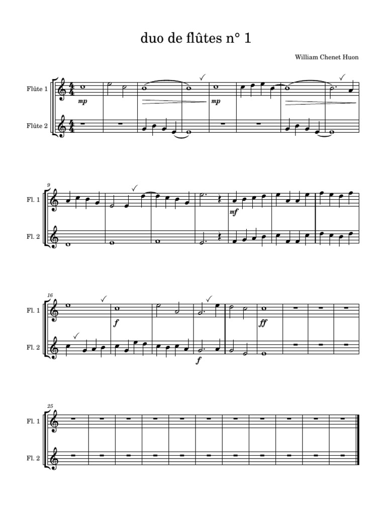 Duo de Flûtes N°1 | PDF