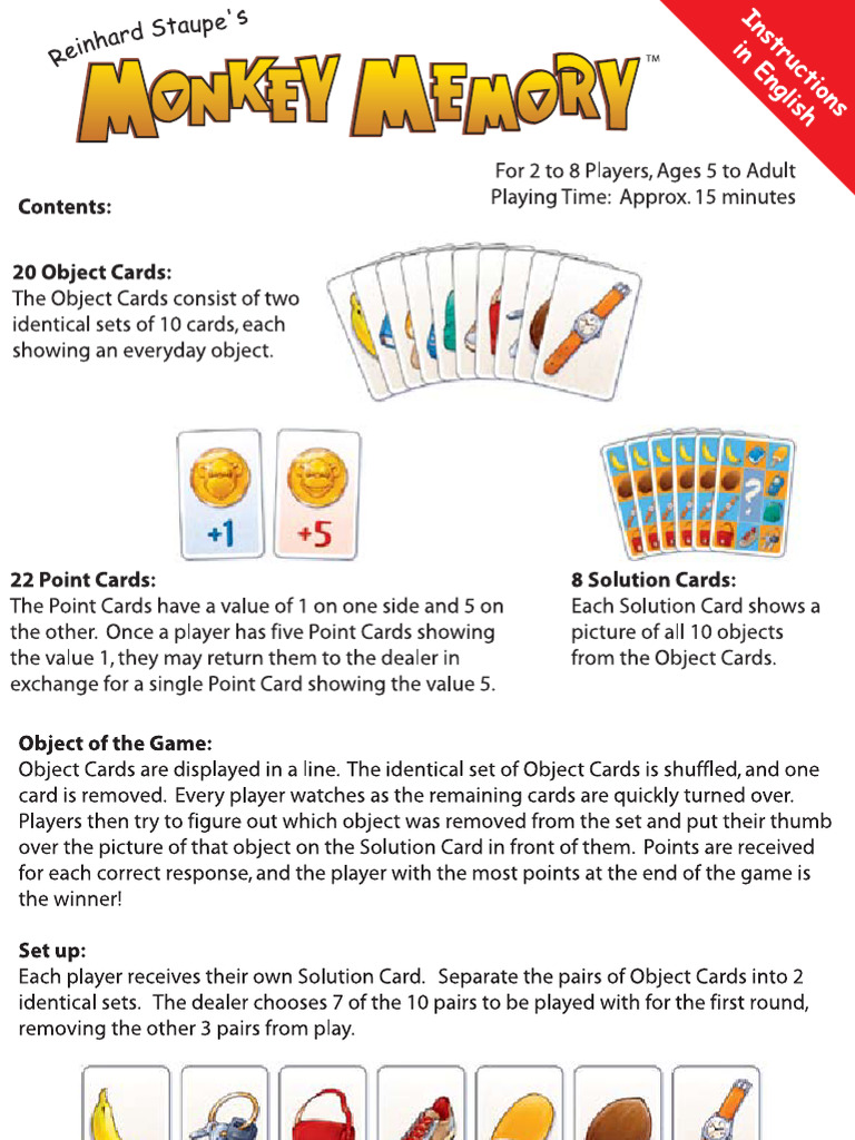 Monkey Memory PDF Small | PDF