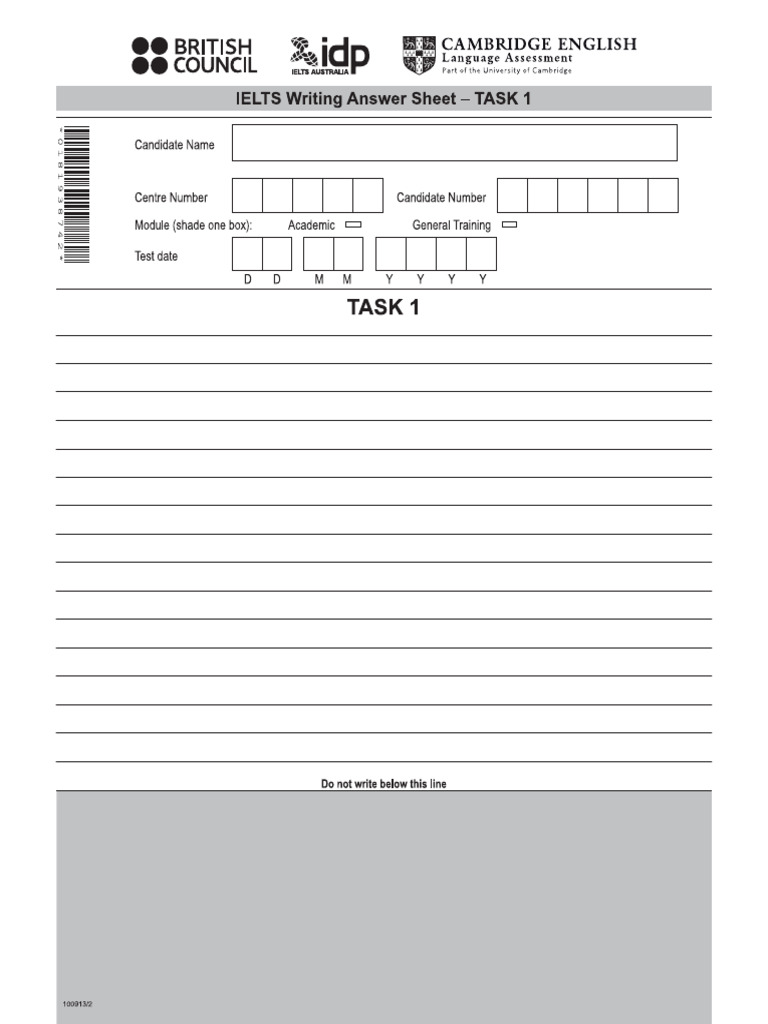 Writing Ielts Sheet | PDF