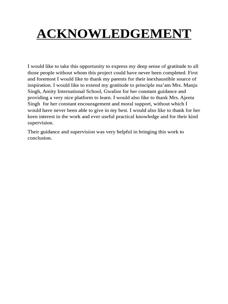 Acknowledgement | PDF