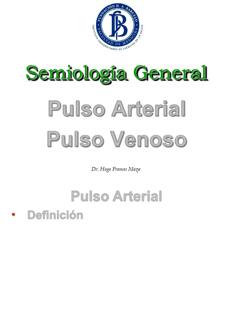 Pulso Arterial y Venoso | PDF