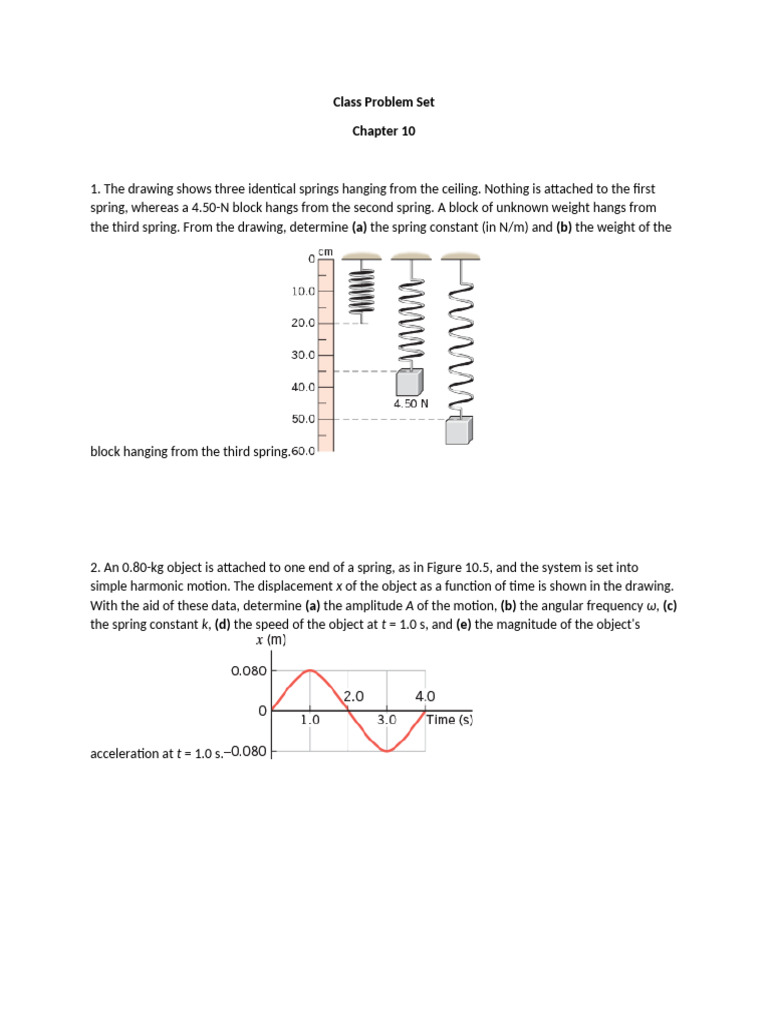 Class Problem Set Chapter10 | PDF