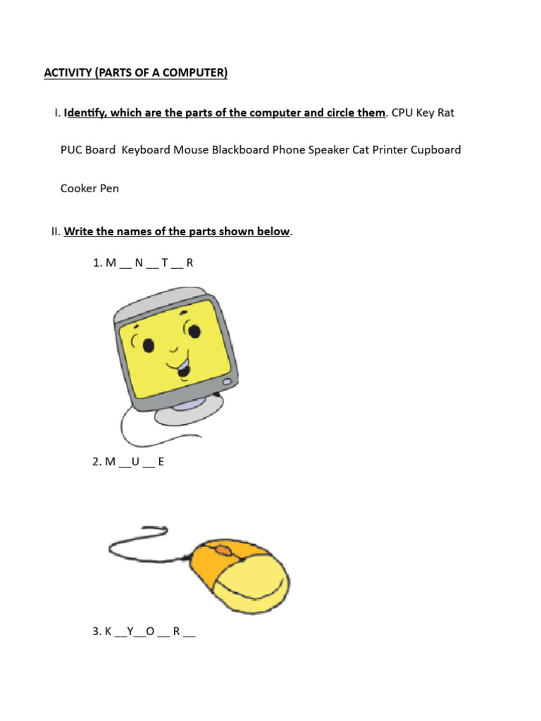 Class 2 Lesson 3 Activity | PDF