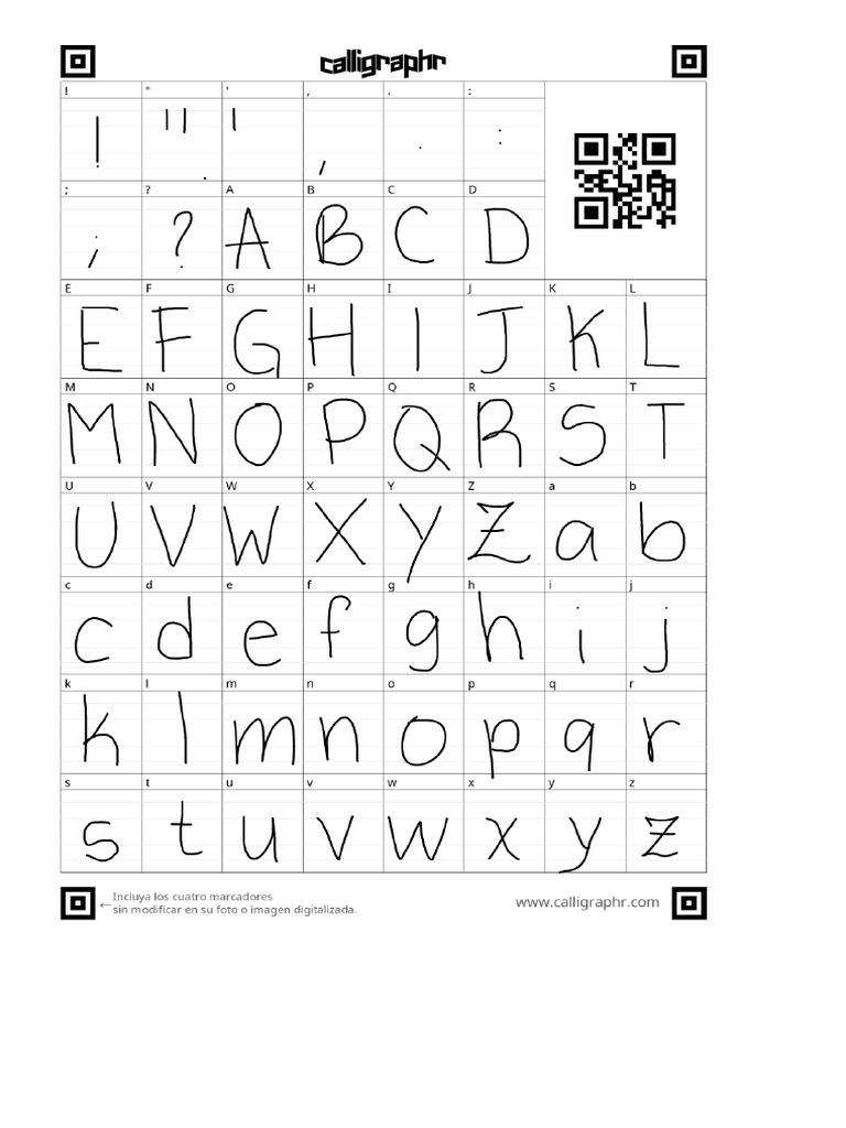 Calligraphr Template | PDF