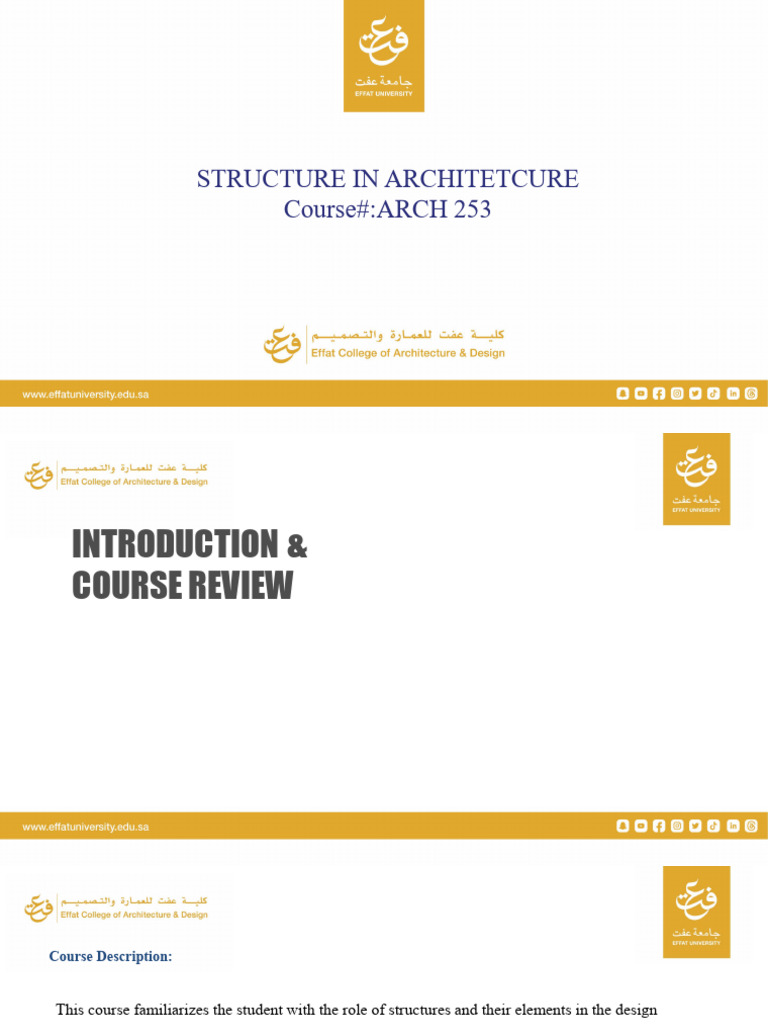 Lecture One - Introduction, Structure in Architecture | PDF