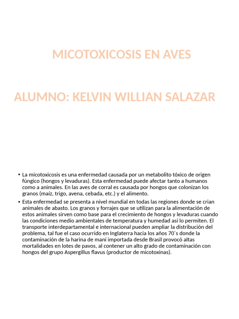 Micotoxicosis | PDF
