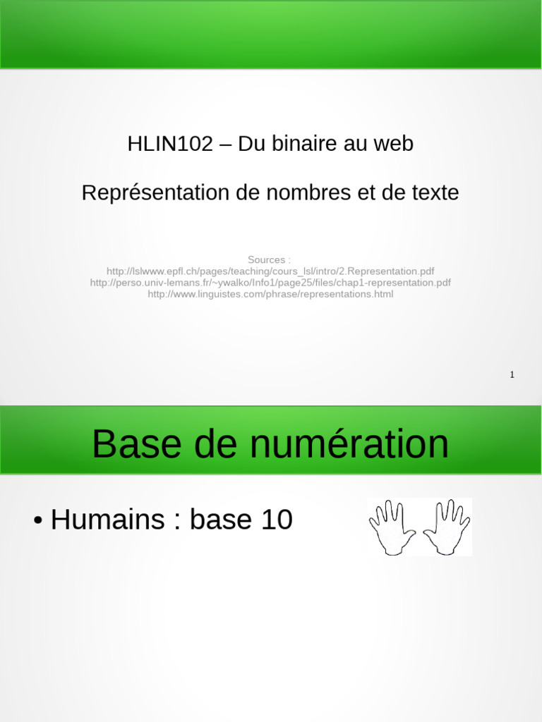 Representation Nombres Texte | PDF