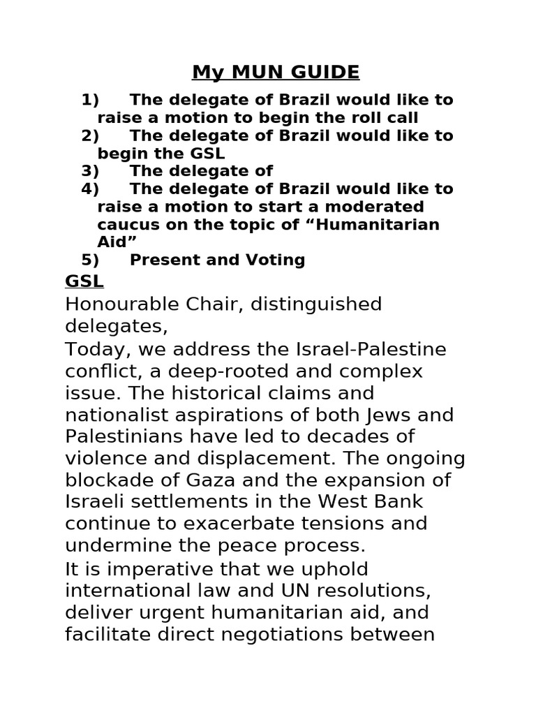 My MUN GUIDE | PDF