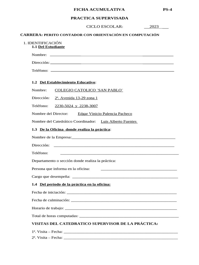 Ficha Prepractica PC | PDF