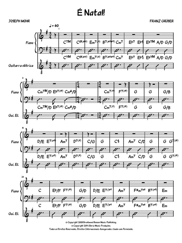 É Natal!-Partitura - e - Partes | PDF