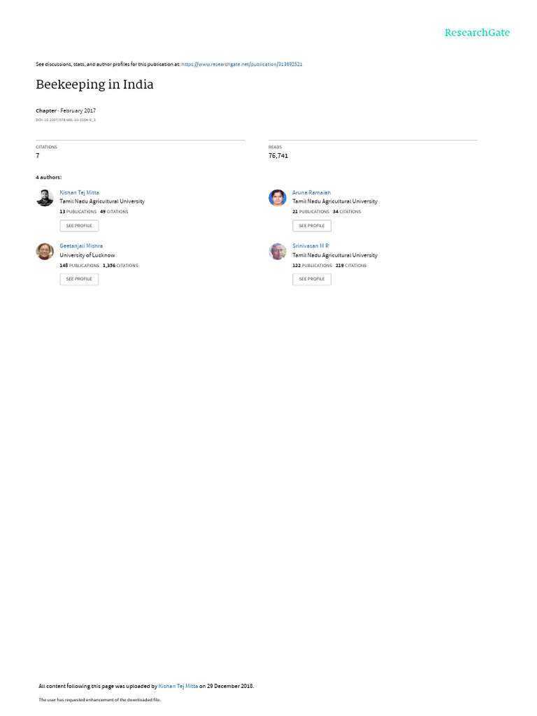 Beekeeping In India Pdf