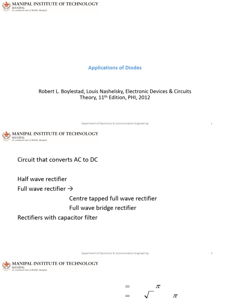 2.diode Applications | PDF