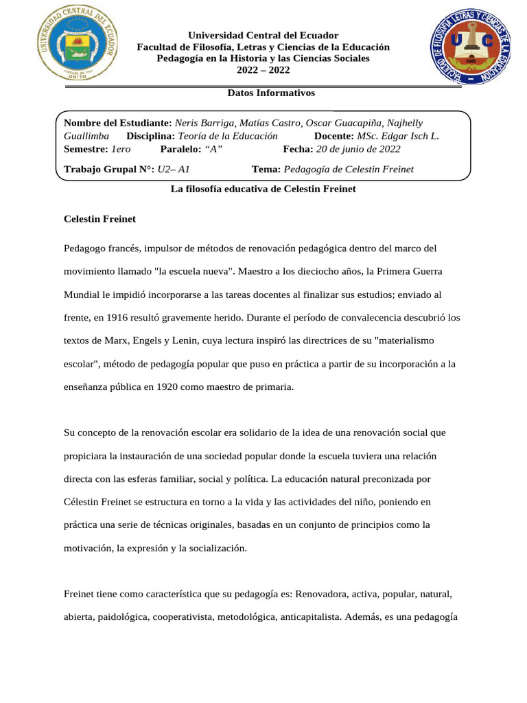 Celestin Freinet | PDF