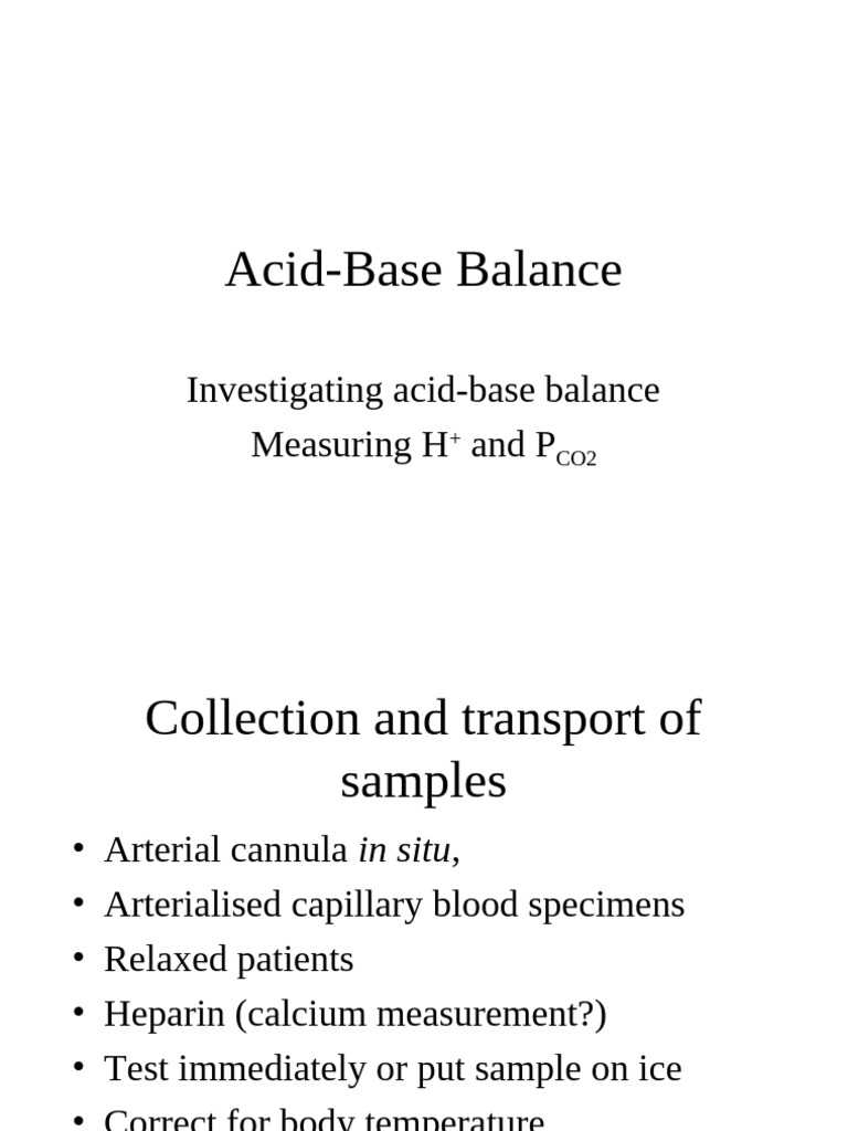 Acid Base Balance | PDF