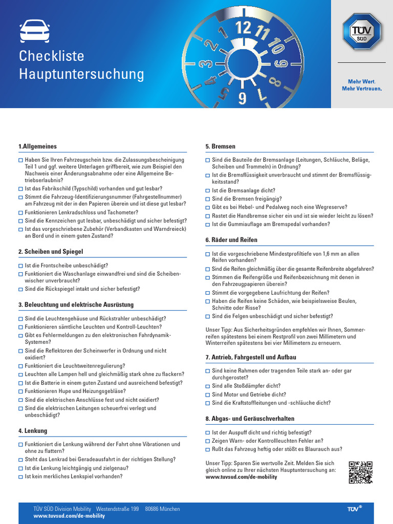 Checkliste HU2 | PDF