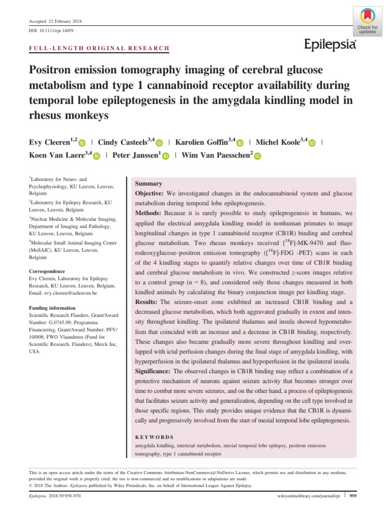 Positron emission tomography imaging of cerebral glucose metabolism and ...