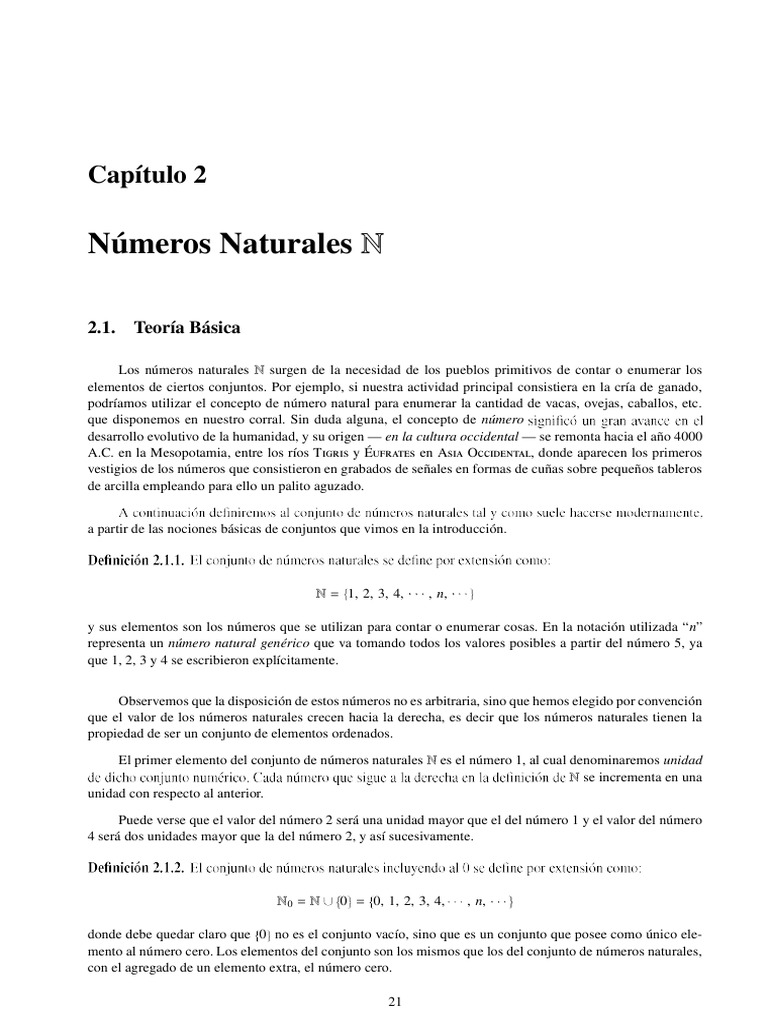 Números Naturales N | PDF