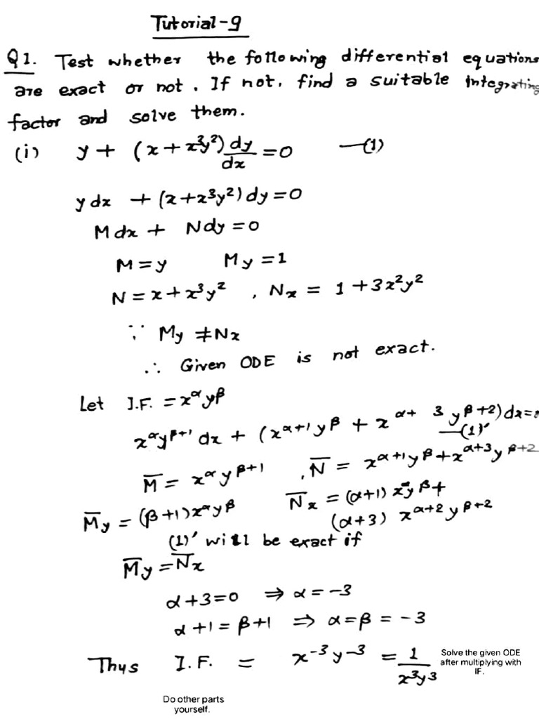 Tutorial 9 Solutions | PDF