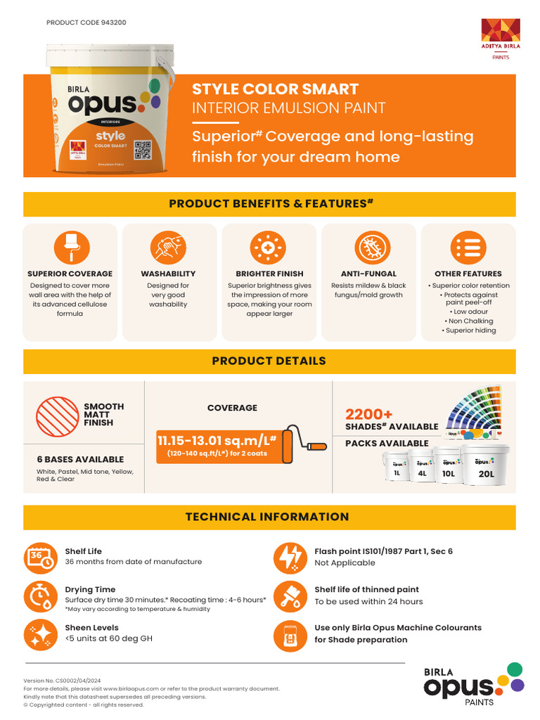 Style Color Smart Information Sheet | PDF