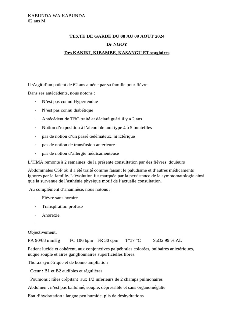 Garde Du 8 Aout Kabunda | PDF
