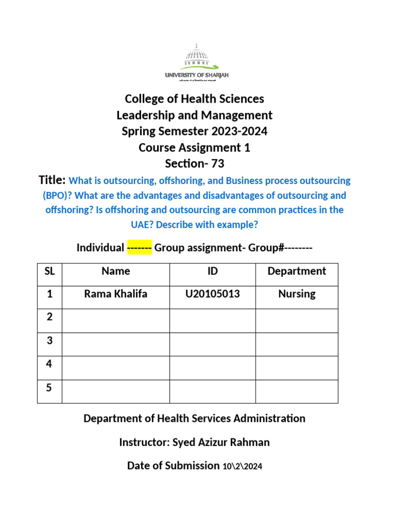 Leadership Assignment1 | PDF