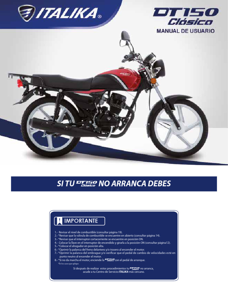 Manual Dt150 Clasica | PDF