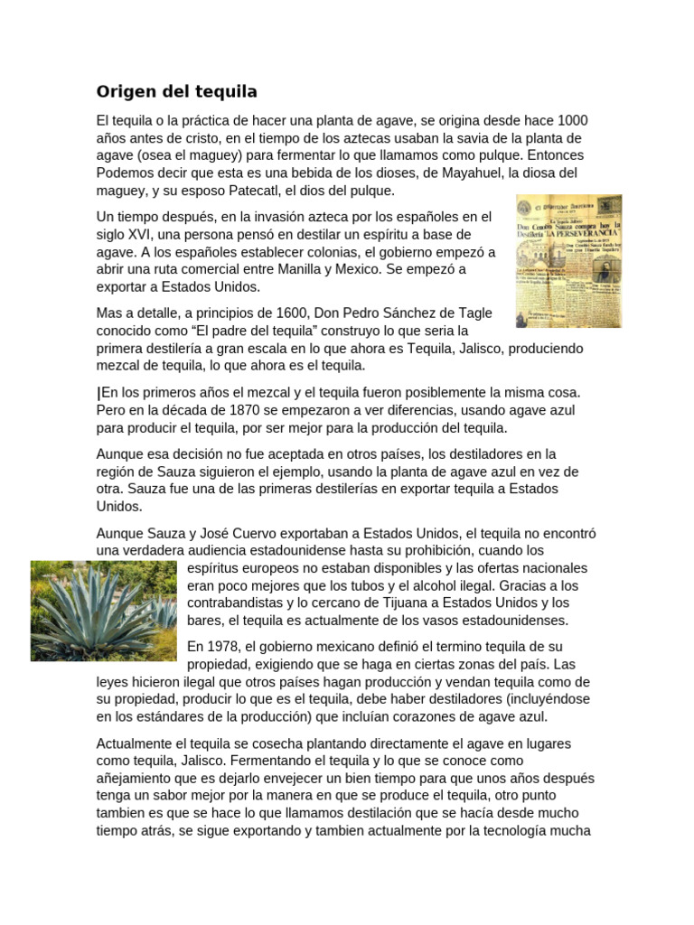 Origen Del Tequila | PDF