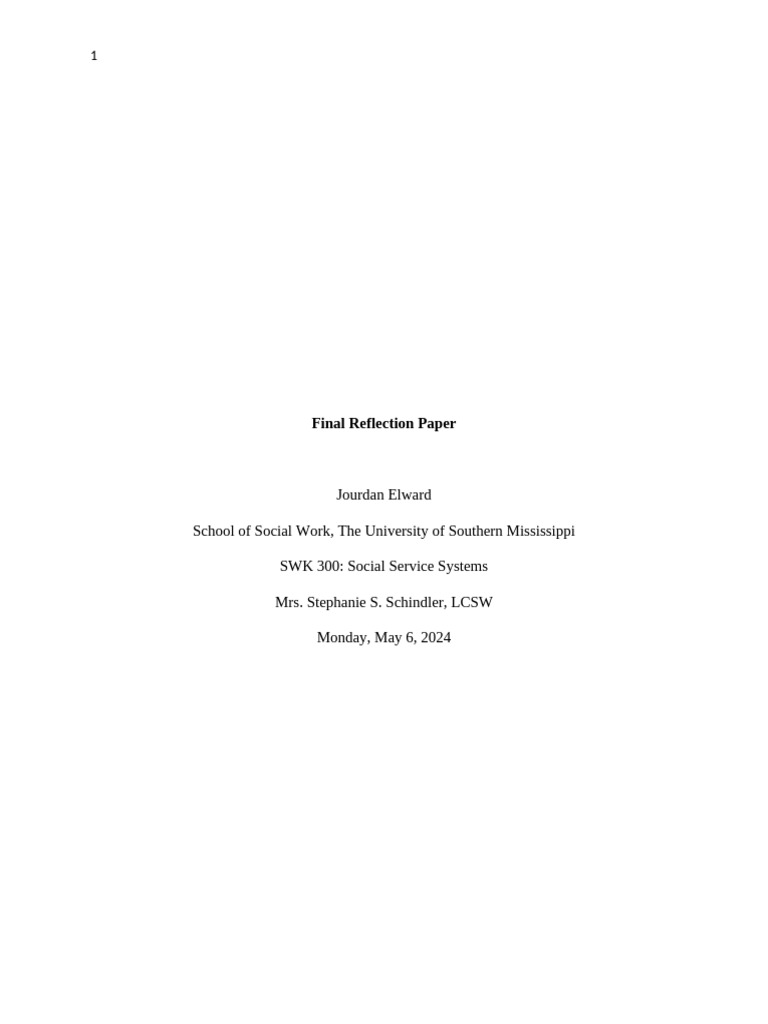 final reflection paper | PDF
