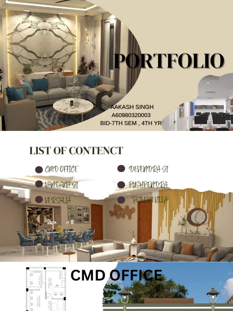 Green Modern Minimlaist Interior Design Presentation | PDF