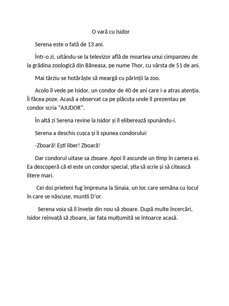 O Vara Cu Isidor | PDF