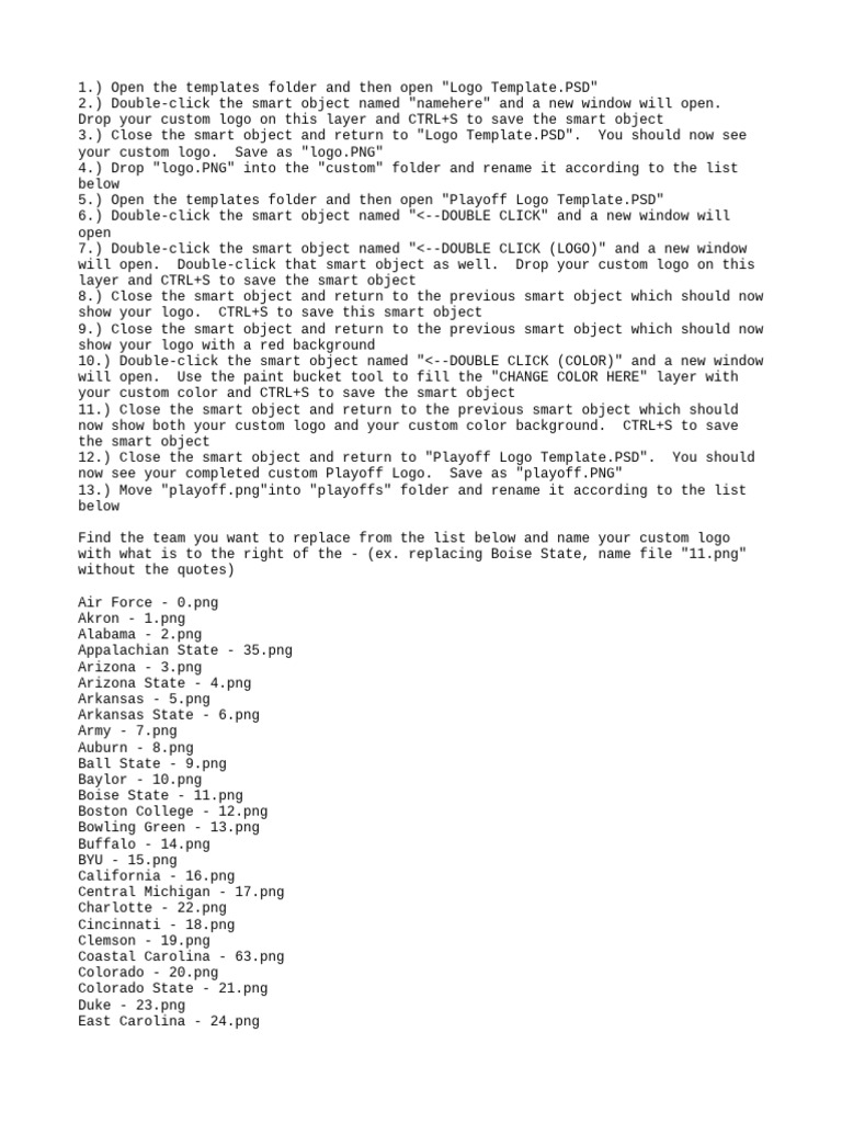 Custom Logo Instructions | PDF