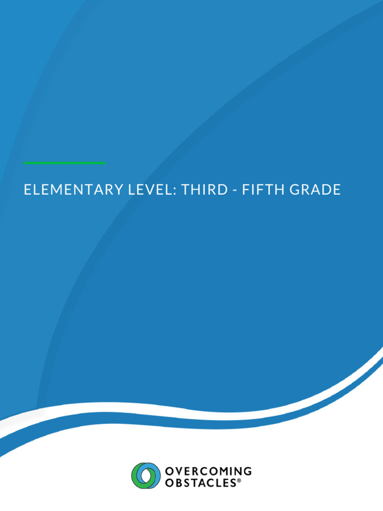 Overcoming Obstacles 3-5 Curriculum | PDF