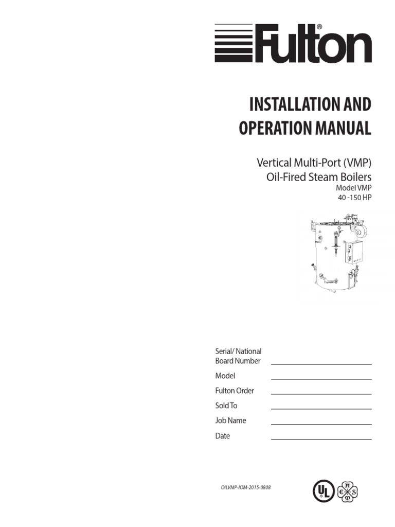 Boiler-Manual-Fulton-Vmp Oil | PDF
